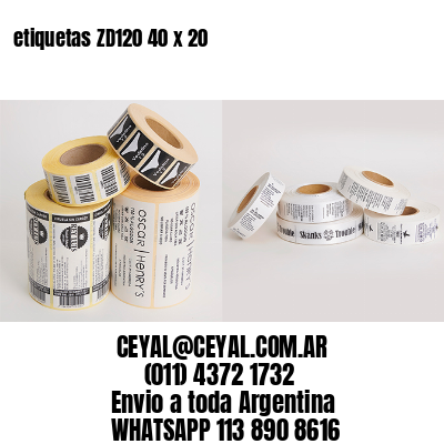 etiquetas ZD120 40 x 20 | Zebra Etiquetadora