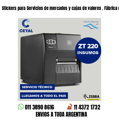 Stickers para Servicios de mercados y cajas de valores . Fábrica de ...