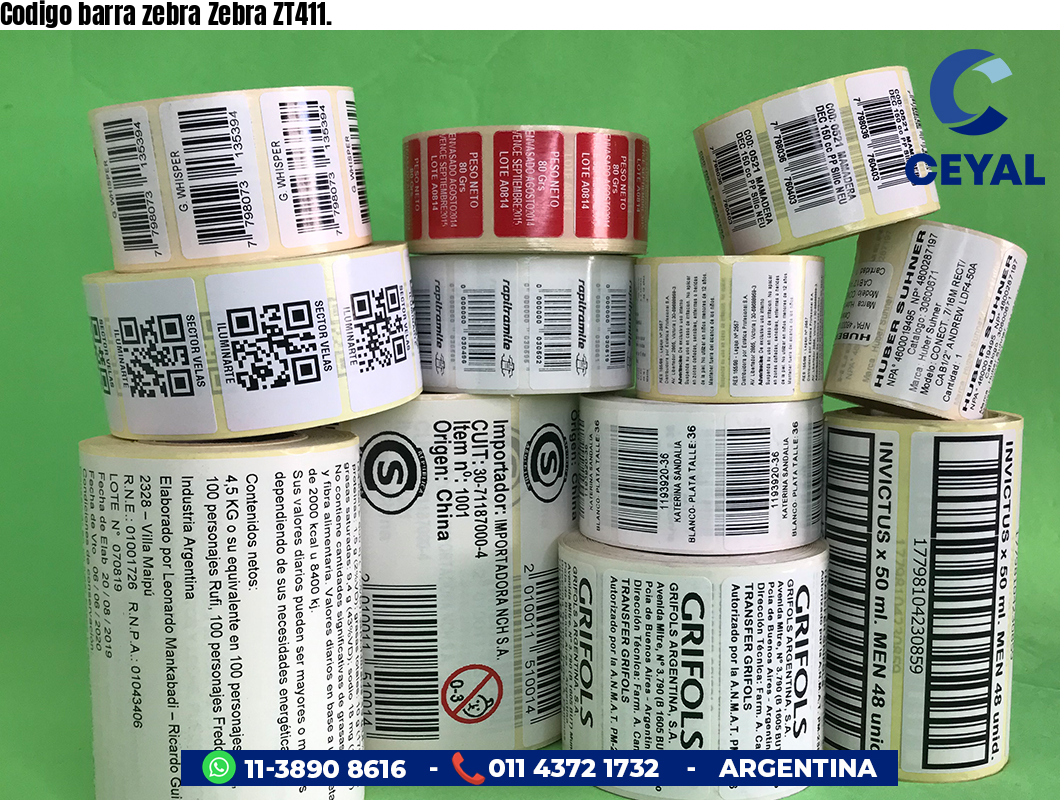 Codigo barra zebra Zebra ZT411. | Zebra Etiquetadora