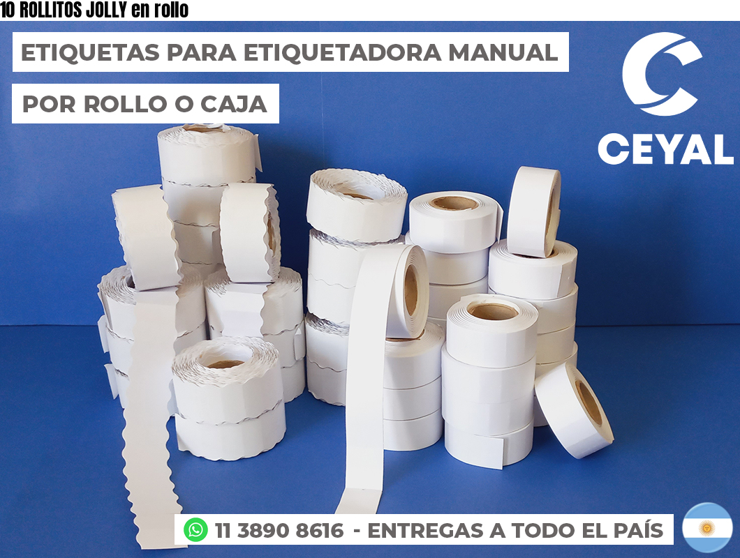 10 ROLLITOS JOLLY en rollo | Zebra Etiquetadora