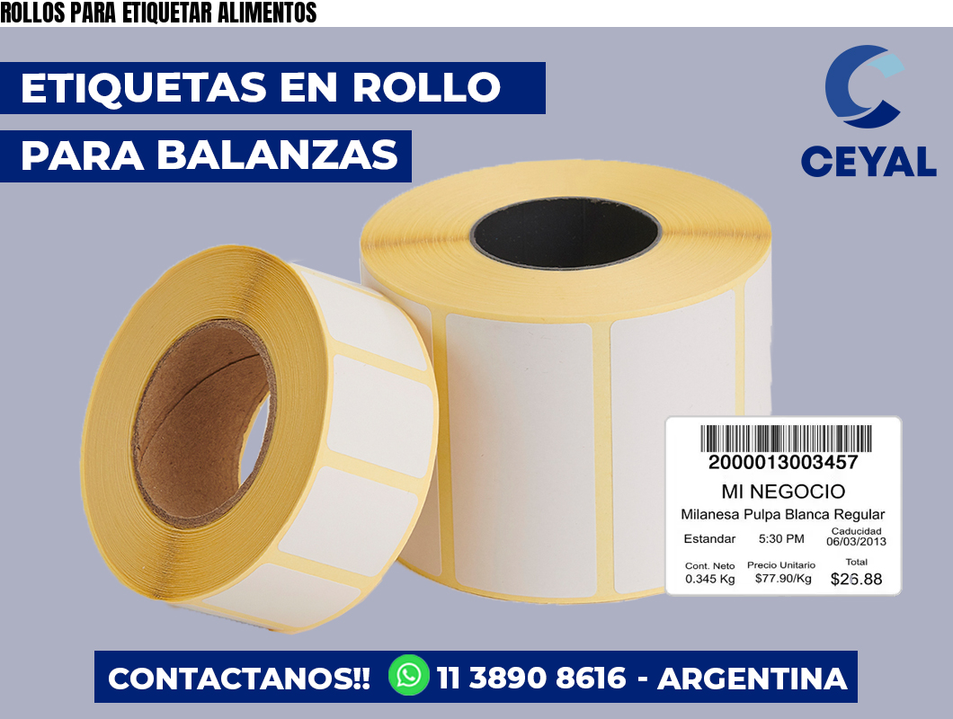ROLLOS PARA ETIQUETAR ALIMENTOS | Zebra Etiquetadora