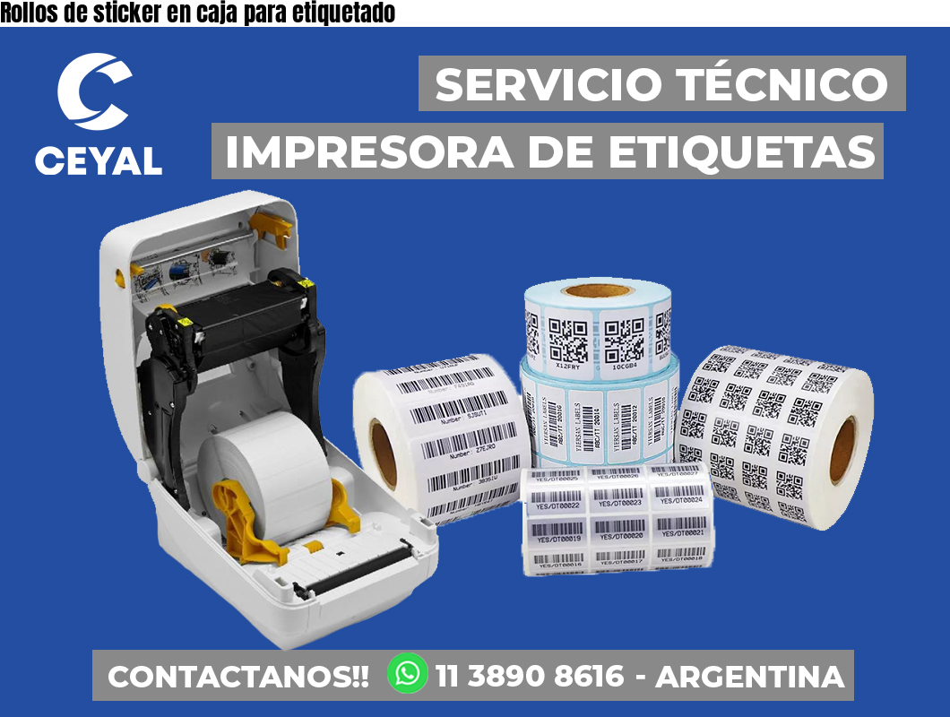 Rollos de sticker en caja para etiquetado | Zebra Etiquetadora