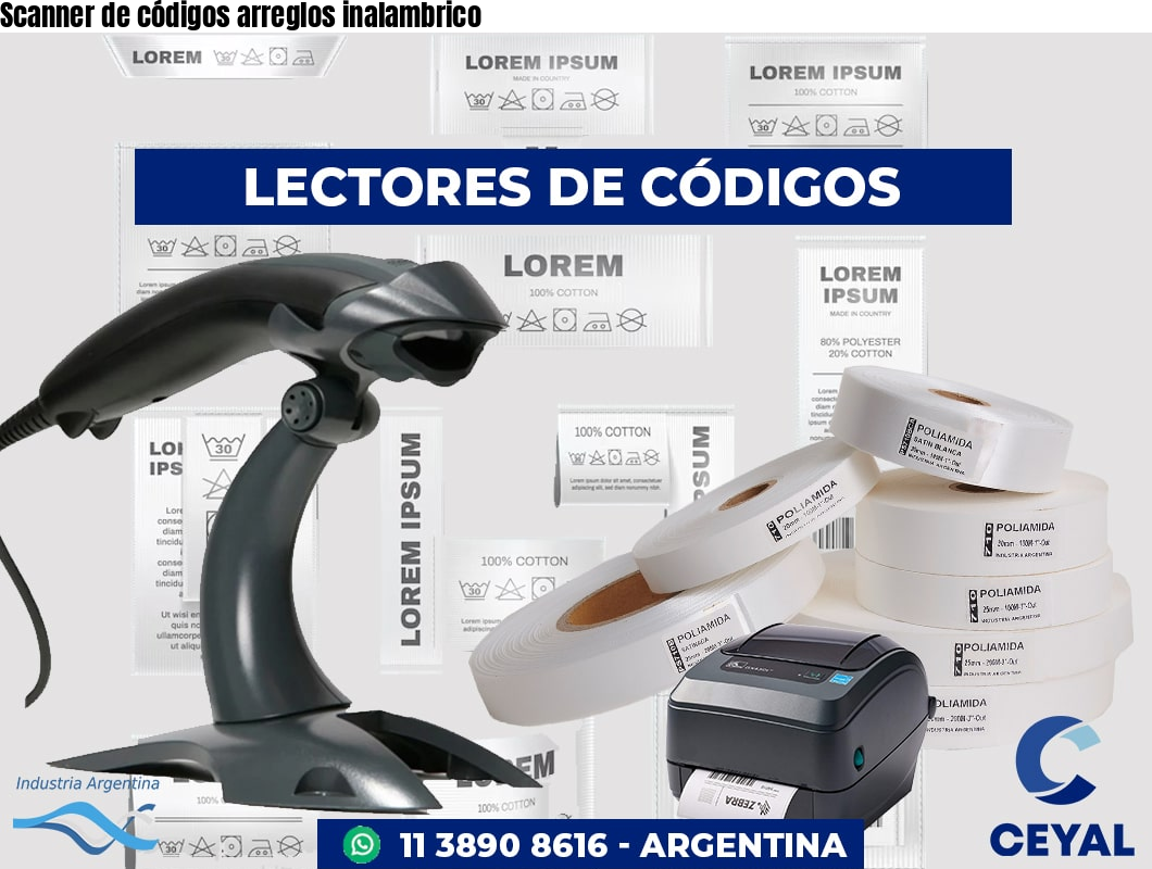Scanner de códigos arreglos inalambrico | Zebra Etiquetadora