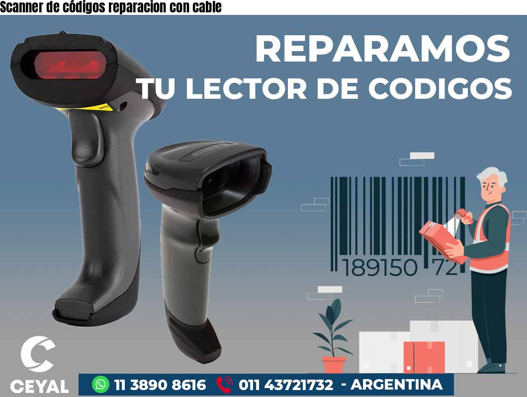 Scanner de códigos reparacion con cable | Zebra Etiquetadora