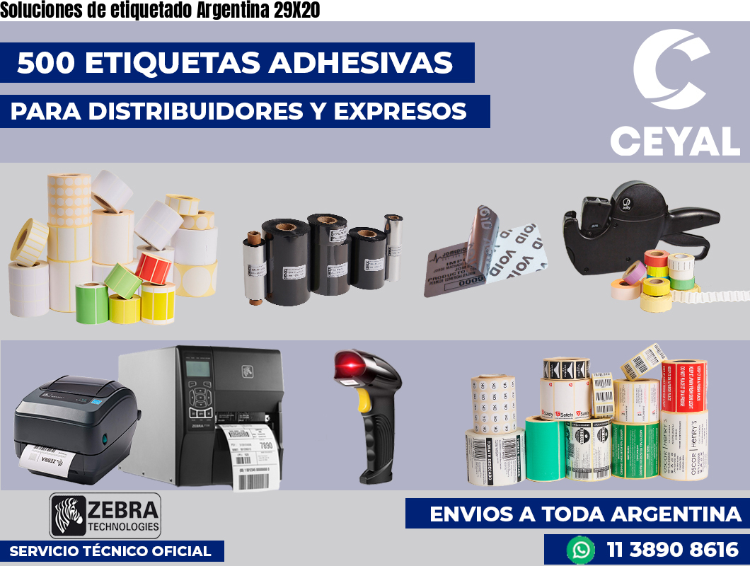 Soluciones de etiquetado Argentina 29X20 | Zebra Etiquetadora