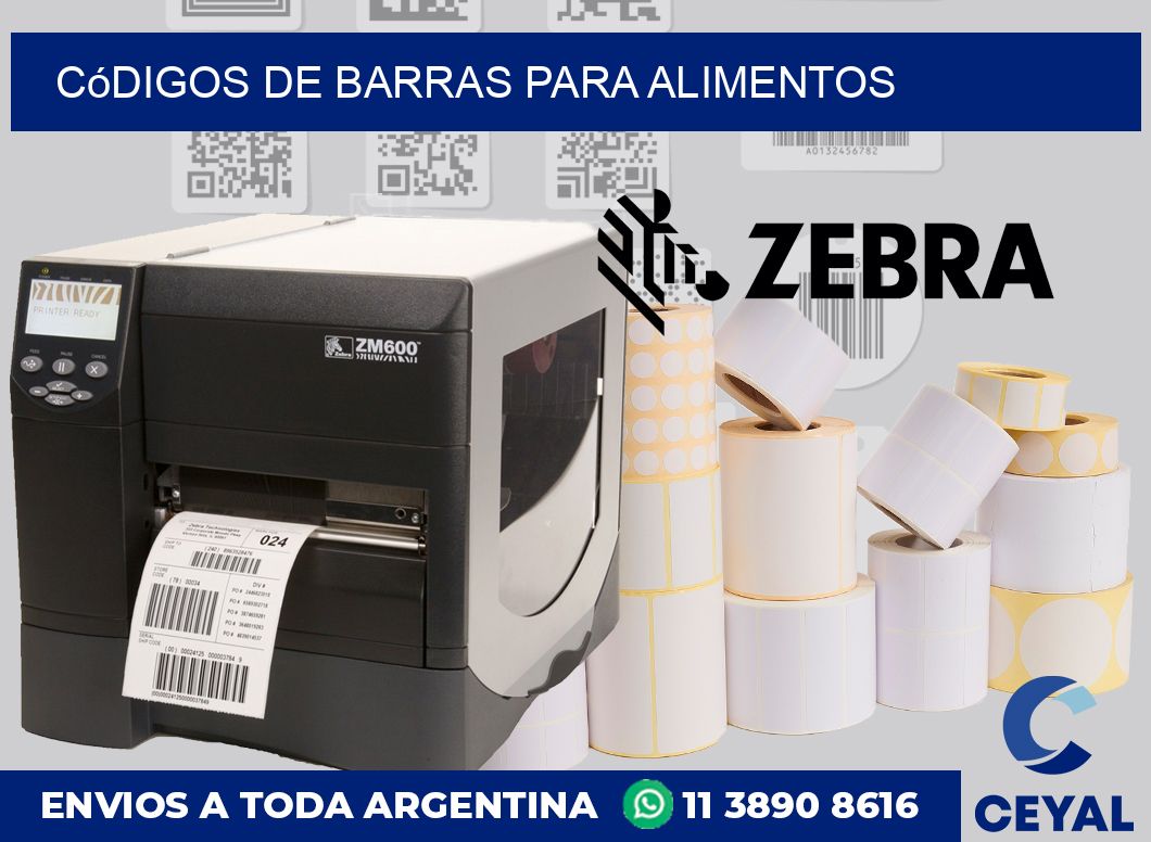 Códigos de barras para alimentos | Zebra Etiquetadora