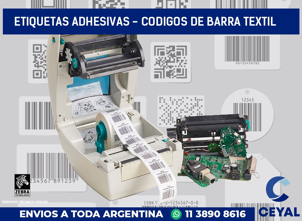 etiquetas adhesivas – codigos de barra textil | Zebra Etiquetadora