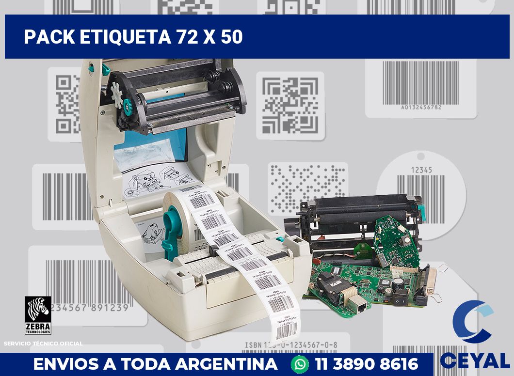 pack etiqueta 72 x 50 | Zebra Etiquetadora