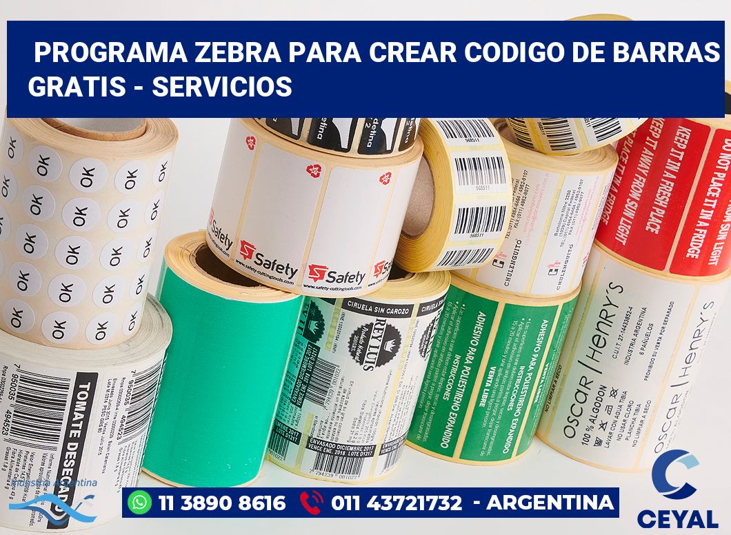 programa zebra para crear codigo de barras gratis – Servicios | Zebra ...