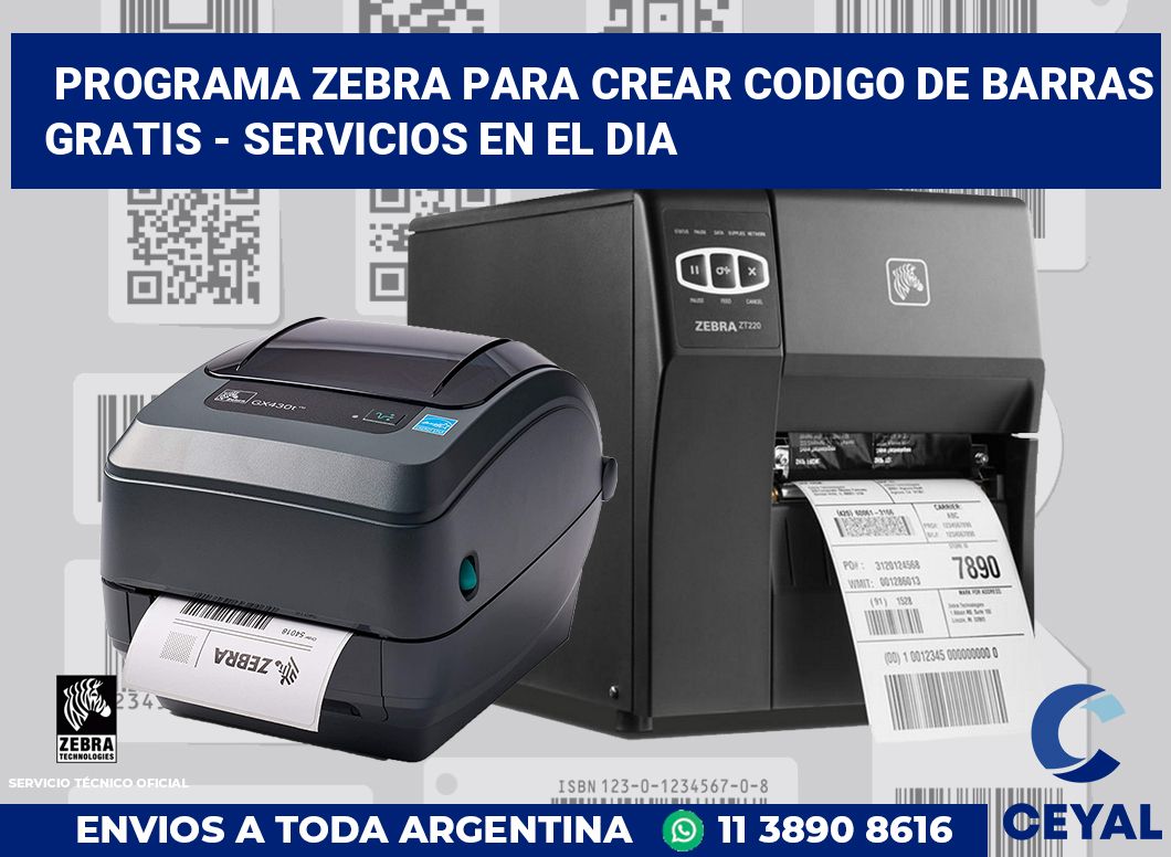 programa zebra para crear codigo de barras gratis – Servicios en el dia ...