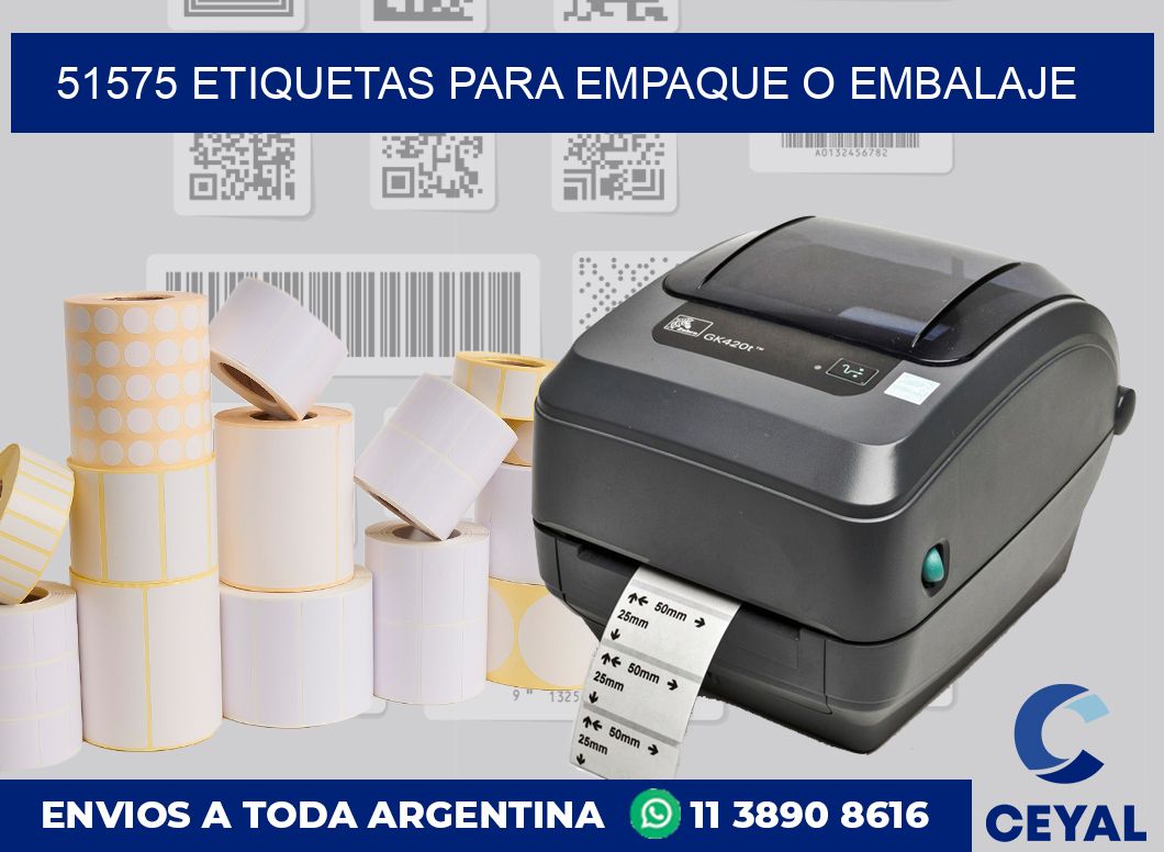 51575 etiquetas para empaque o embalaje | Zebra Etiquetadora