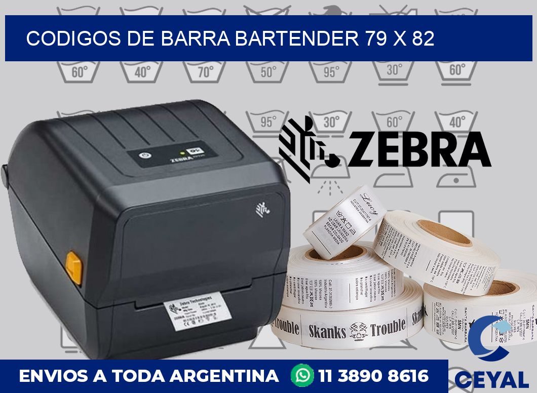 Codigos de barra Bartender 79 x 82 | Zebra Etiquetadora