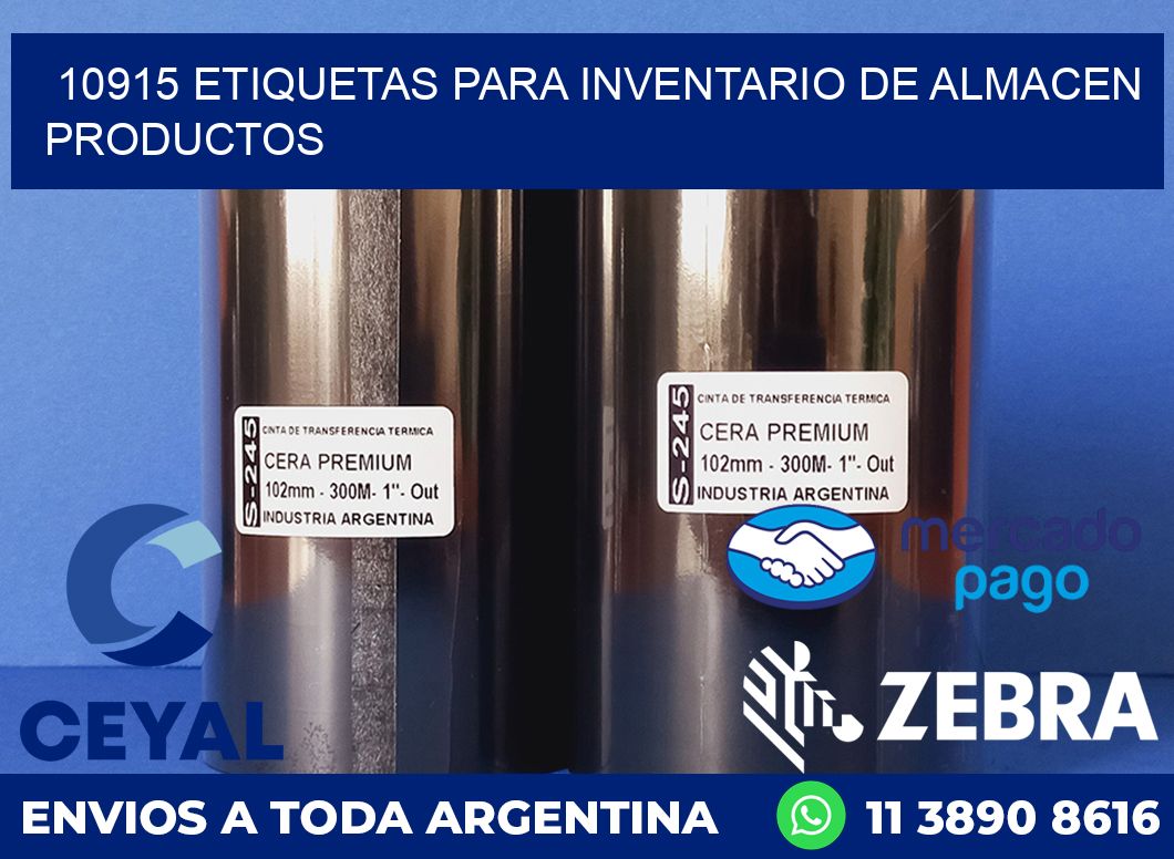 10915 ETIQUETAS PARA INVENTARIO DE ALMACEN PRODUCTOS | Zebra Etiquetadora
