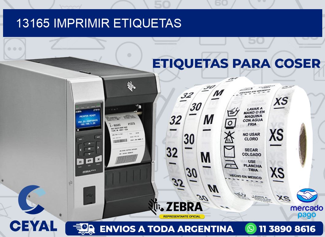 13165 IMPRIMIR ETIQUETAS | Zebra Etiquetadora
