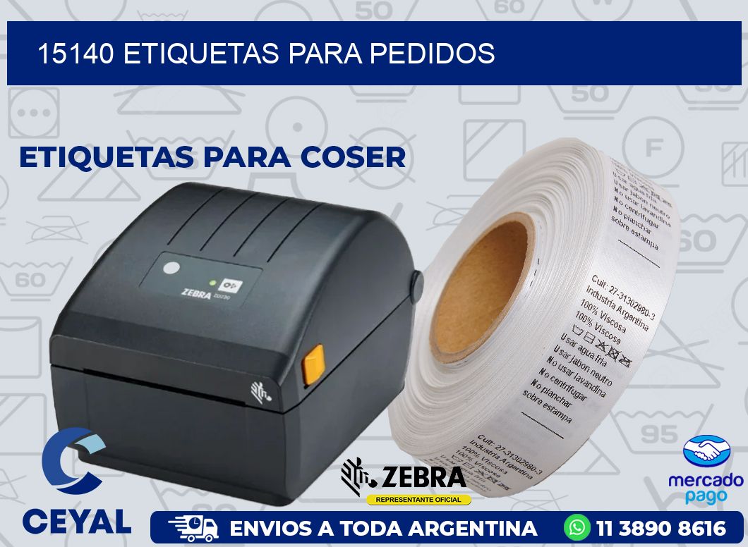 15140 ETIQUETAS PARA PEDIDOS | Zebra Etiquetadora
