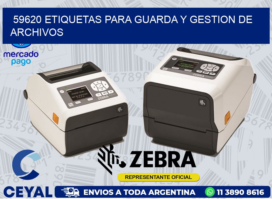 59620 ETIQUETAS PARA GUARDA Y GESTION DE ARCHIVOS | Zebra Etiquetadora