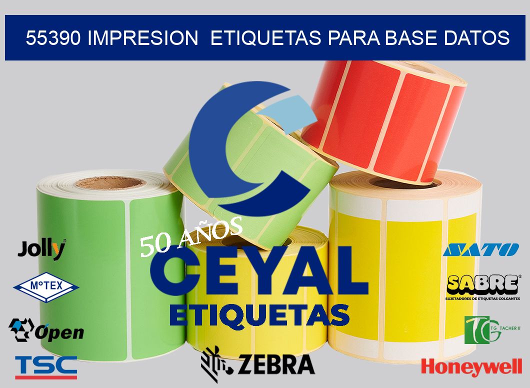 55390 impresion etiquetas para base datos | Zebra Etiquetadora