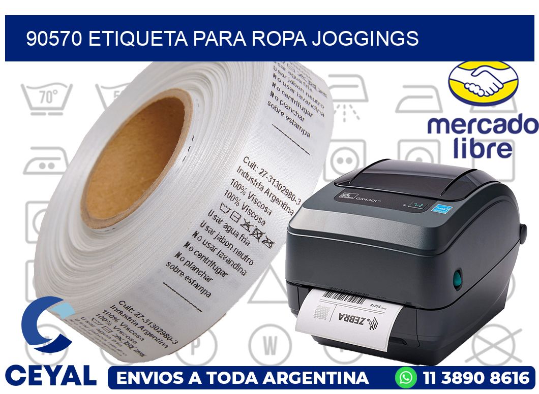90570 ETIQUETA PARA ROPA JOGGINGS | Zebra Etiquetadora