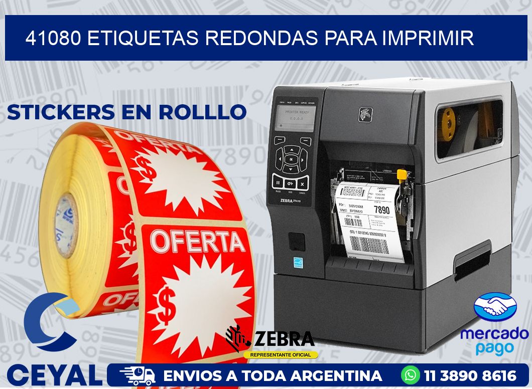 41080 ETIQUETAS REDONDAS PARA IMPRIMIR | Zebra Etiquetadora