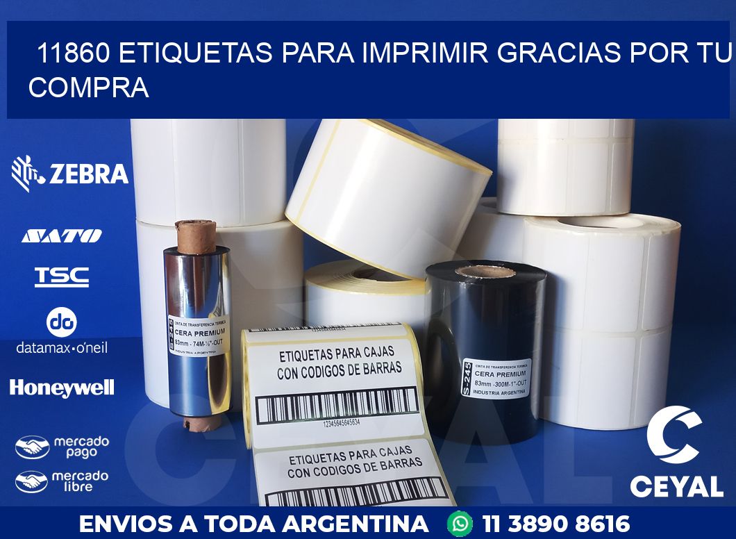 11860 ETIQUETAS PARA IMPRIMIR GRACIAS POR TU COMPRA | Zebra Etiquetadora