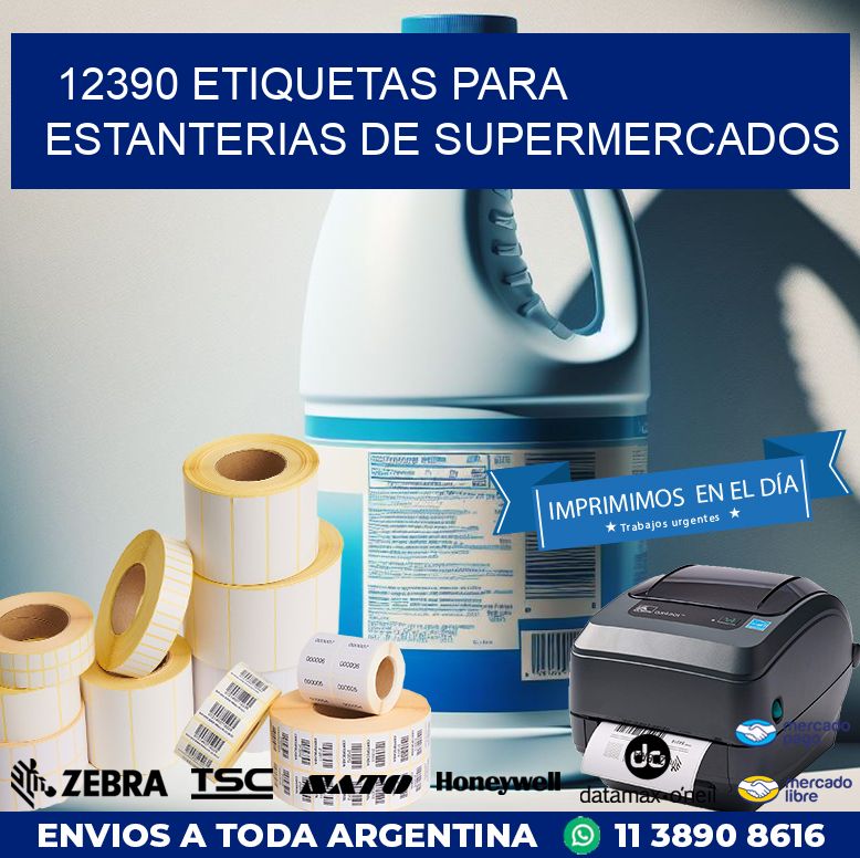 12390 ETIQUETAS PARA ESTANTERIAS DE SUPERMERCADOS | Zebra Etiquetadora