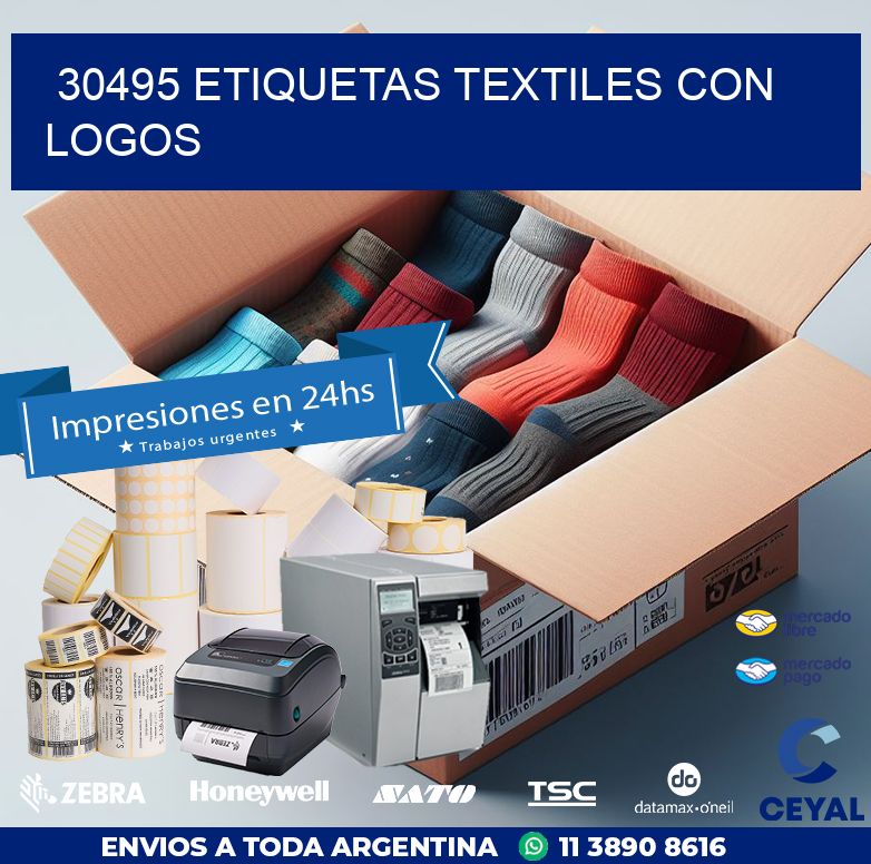 30495 ETIQUETAS TEXTILES CON LOGOS | Zebra Etiquetadora