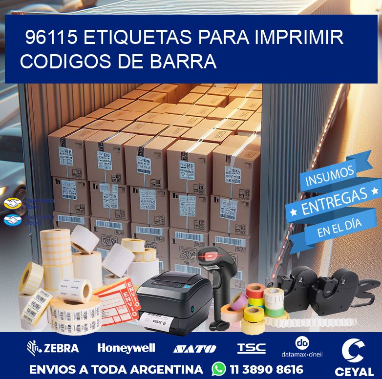 96115 ETIQUETAS PARA IMPRIMIR CODIGOS DE BARRA | Zebra Etiquetadora
