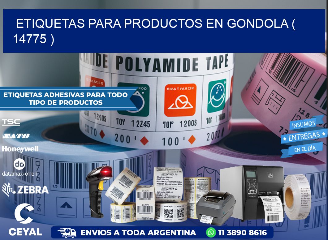 ETIQUETAS PARA PRODUCTOS EN GONDOLA ( 14775 ) | Zebra Etiquetadora